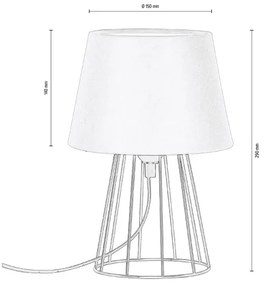 Spot-Light 7662104 - Stolní lampa MANGOO 1xE27/40W/230V bílá/černá