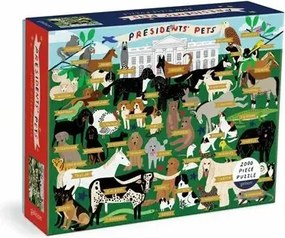 Galison Puzzle Prezidentští mazlíčci / 2000 dílků / od 8 let