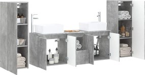 Sada koupelnového nábytku 5 ks Betonově šedá 33 x 34,5 x 100 cm 3405996