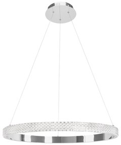 Toolight Závěsné designové osvětlení CRYSTAL LED + dálkové ovládání APP1511-CP Chrom