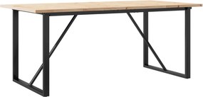 Jídelní stůl s O rámem 180 x 90 x 75,5 cm borové dřevo a ocel 3282744