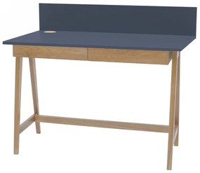 OnaDnes -20% Tmavě šedý lakovaný pracovní stůl RAGABA LUKA 110 x 50 cm