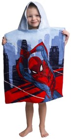Jerry Fabrics Plážová osuška pončo Spider-man Super hero 50x115 cm