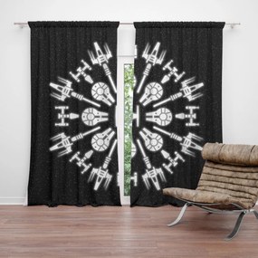 Sablio Závěs Star Wars Vesmírné lodě: 2ks 140x250cm