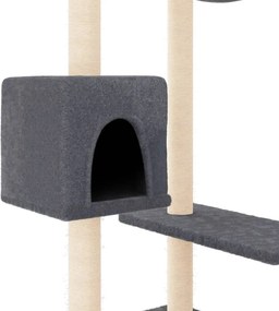 Škrabadlo pro kočky se škrabacími sloupky tmavě šedé 82 cm 171761
