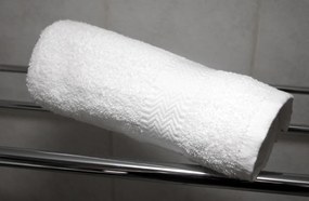 Froté ručník BOBBY s bordurou  - bílý 50 x 100 cm, český výrobce Tibex