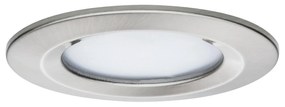 Paulmann 93458 LED Coin Nova round, set kulatých bodovek v úpravě kartáčovaná ocel, 3x6,5W LED 2700K, prům.7,8cm, IP44