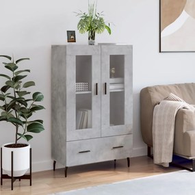 Skříň highboard betonově šedá 69,5x31x115 cm kompozitní dřevo