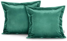 Povlaky na polštáře AmeliaHome Velvet Side tmavě zelené