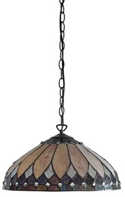 Endon 63977 - Lustr na řetězu Tiffany BROOKLYN 1xE27/60W/230V pr. 40 cm