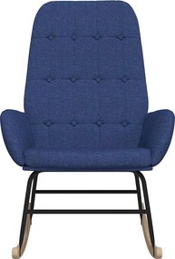 Houpací křeslo modré textil 341257