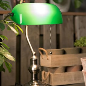 Stolní bankovní lampa GreenBank – 27x17x41 cm