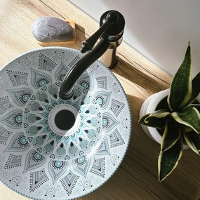 Rea Mandala, umyvadlo na desku 400x400x115 mm, vícebarevné, REA-U7502