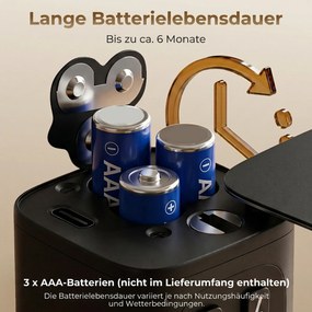 HOMCOM Chytrý dveřní válec, 5 v 1 s otiskem prstu, kódem, aplikací, NFC kartou a klíčem, společný přístup, Bluetooth válec