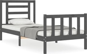 vidaXL Rám postele s čelem 90 x 200 cm masivní dřevo [3192868] Barva: Přírodní