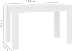 vidaXL Jídelní stůl 120 x 60 x 76 cm dřevotříska [800432] Barva: Černá