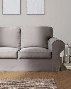 Potah na pohovku IKEA  Ektorp 3-místná, rozkládací STARÝ MODEL PIXBO barva šedá látka lesklé, sametová