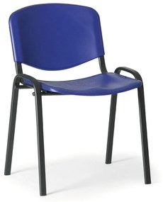 Plastová židle ISO - černé nohy, modrá