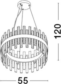 Závěsné svítidlo NOVA LUCE CROWN G9 9695218 bez žárovky