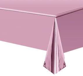 Jednorázový plastový jednobarevný ubrus 137 x 183 cm (lesklý) Barva: lesklá růžová