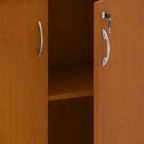 Kancelářská skříň MIRELLI A+, 800 x 400 x 800 mm, třešeň