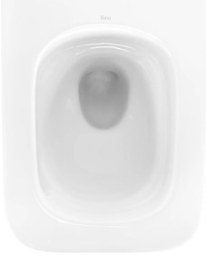 Rea Dexter, závěsná WC mísa Rimless Tornado 515x365x350 mm + WC sedátko z duroplastu, bílá lesklá, REA-C1278