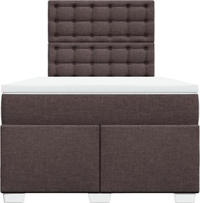 Box spring postel s matrací tmavě hnědá 120x190 cm textil 3290444