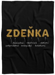 Deka Ženská jména – GOLD (Jméno: Zdeňka, Podšití beránkem: NE)