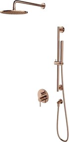 OMNIRES Y - Sprchový set s baterií pod omítku, s tělesem, průměr 25 cm, měď SYSY47CP