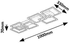 Rabalux 71390 - LED Stm. stropní svítidlo FATMA LED/40W/230V 3000-6500K + DO