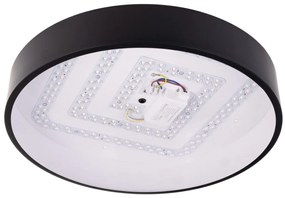 T-LED SMART TUYA Černé LED stropní svítidlo kulaté 500mm 48W CCT s DO