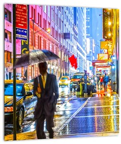 Obraz - Město v neonové záři (30x30 cm)