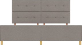Rám postele s čelo Taupe 200 x 200 cm textil 3344757