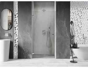 Mexen, Mexen Lunar-B výklopné sprchové dveře levé 85 cm, transparentní, chrom - 832-085-000-01-00-L