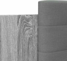Rám postele s čelem šedý sonoma 90 x 200 cm kompozitní dřevo 3209945