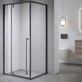 BPS-koupelny Obdélníkový sprchový kout HYD-OK12 100x80 černá/transparent