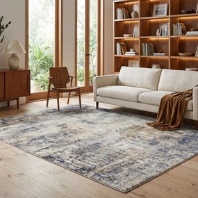 HOMCOM omyvatelný koberec s abstraktním vzorem, 200 × 140 cm, šedá