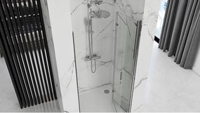 Rea - MOLIER skládací sprchové dveře 90x190cm, chromový profil - čiré sklo, REA-K8539