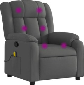 Masážní křeslo s polohovacím mechanismem, tmavě šedé, látkové 3206253