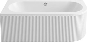 Asymetrická akrylátová vana s krycím panelem REA ORION STRIPE Levá 170x75 cm, bílá