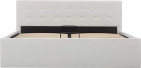 Rám postele s úložným prostorem bílý umělá kůže 140 x 200 cm 285519