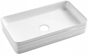 Invena Akte, umyvadlo na desku 66x38x12 cm, bílá, INV-CE-54-P01-C
