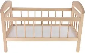 Dřevěná postýlka pro panenky velká / 58,5 × 33 × 37,5 cm / od 3 let