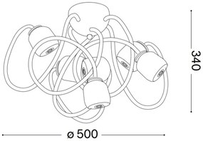 Ideal Lux - LED Flexibilní přisazený lustr OCTOPUS 6xG9/3W/230V pestrobarevná