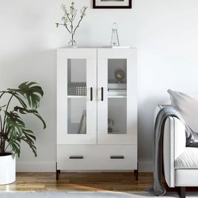 vidaXL Skříň highboard lesklá bílá 69,5 x 31 x 115 cm kompozitní dřevo