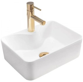 REA-U8196 - Umyvadlo na desku KELLY MINI 31x41 cm keramika/lesklá bílá REA-U8196
