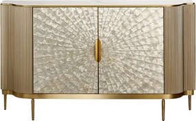 Komoda Stilig 150 cm slonovinová/zlatá