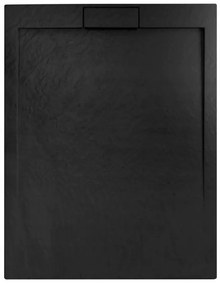 Rea Grand Black, obdélníková sprchová vanička 100x80x3,5 cm, REA-K4593
