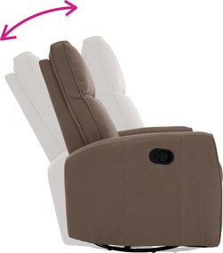 Relaxační otočné křeslo, šedohnědá Taupe, MEKENZI