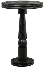 Hoorns Černý dřevěný kulatý barový stůl Nuada 70 cm
